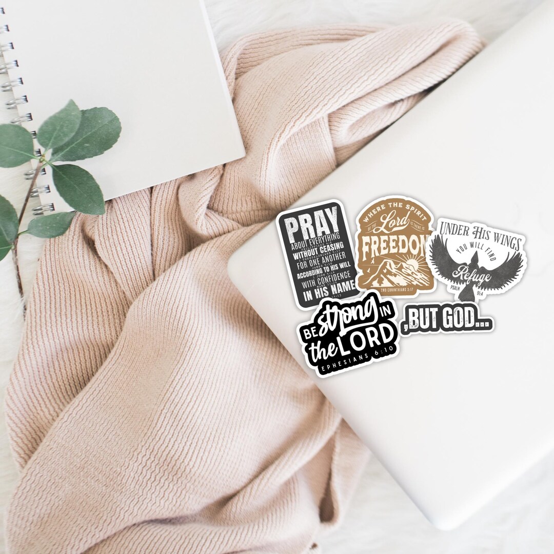Christian Stickers Bundle- Manly Bible Sticker Decals for Water Bottle ...