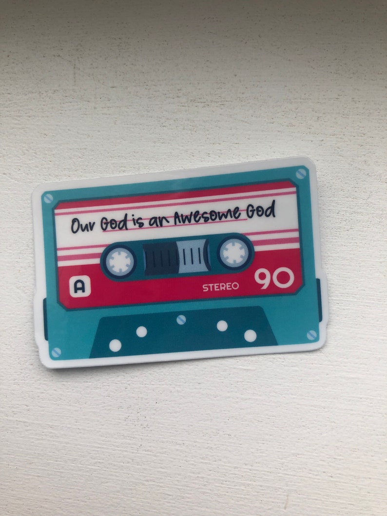 Our God is an Awesome God Retro Worship Christian Vinyl Sticker for ...