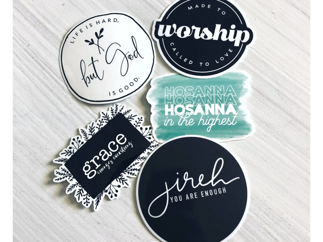 Christian Vinyl Die Cut Sticker 5 Pack Bundle - Etsy