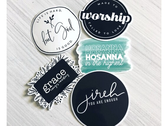 Christian Vinyl Die Cut Sticker 5 Pack Bundle | Etsy
