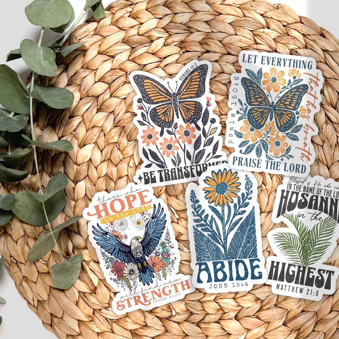 Christian Sticker Bundle | 5 Pack Christian Faith Stickers for Phone ...