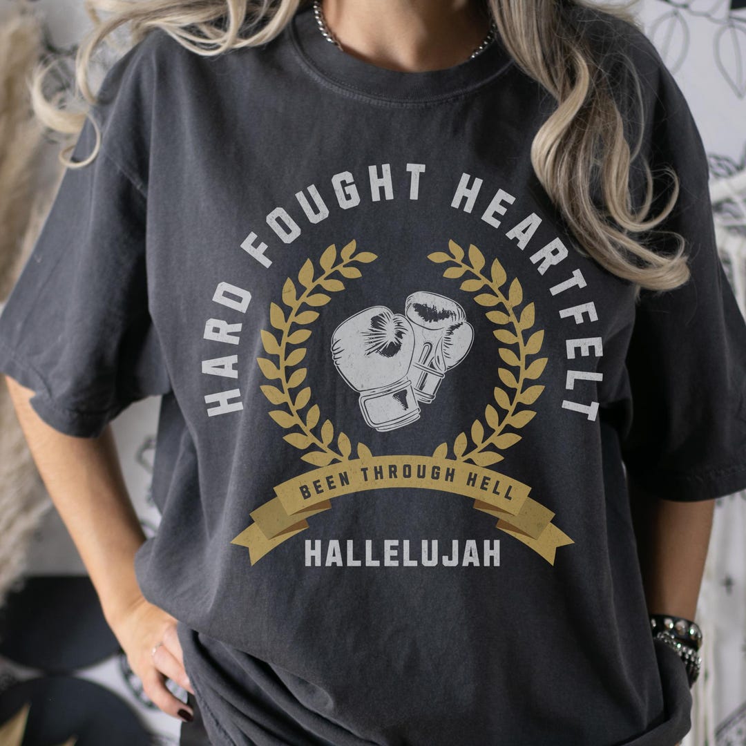 Christian Shirt- Hard Fought Hallelujah- Unisex Comfort Colors T-shirt ...