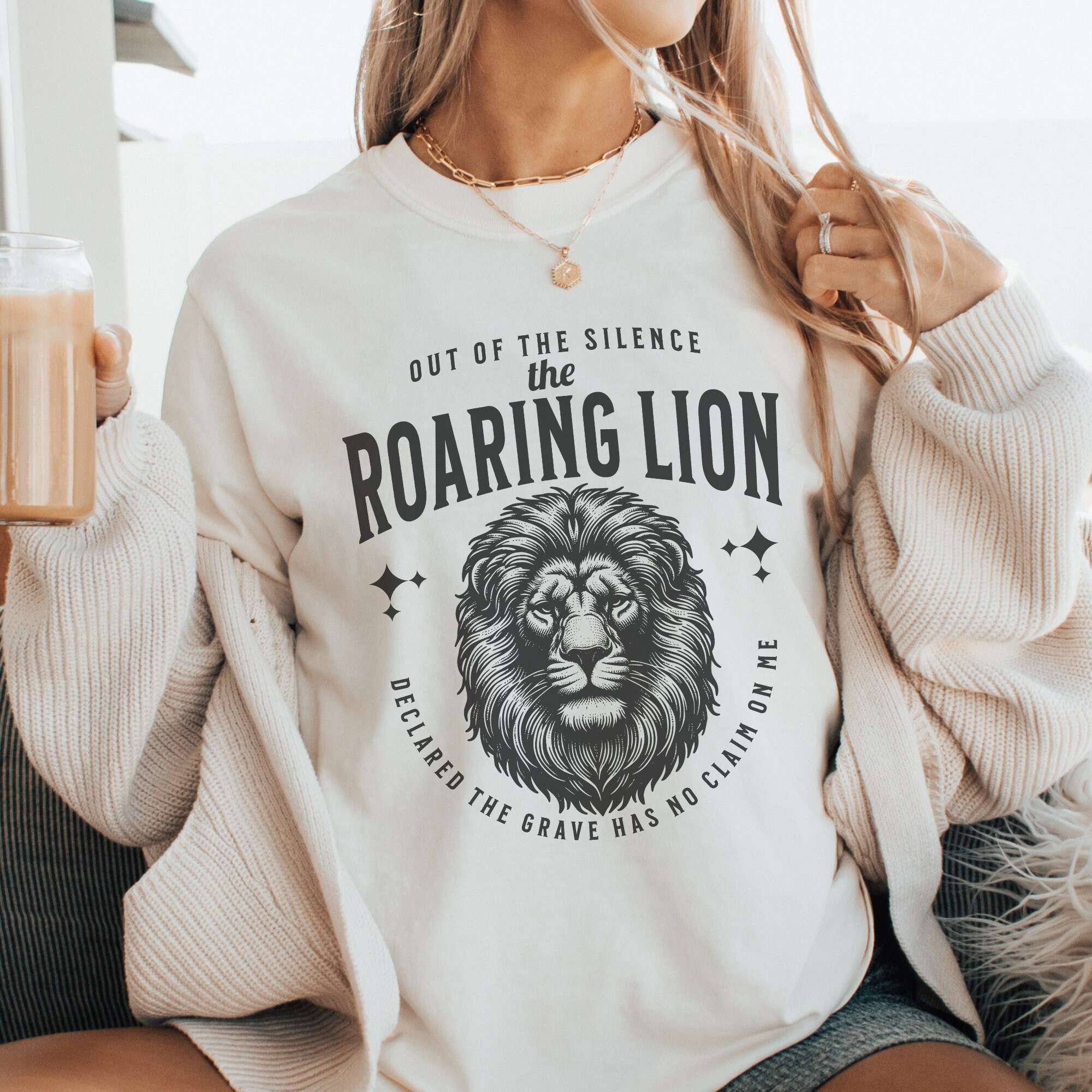 Living Hope Shirt, Christian Comfort Colors Tshirt, Roaring Lion Jesus ...