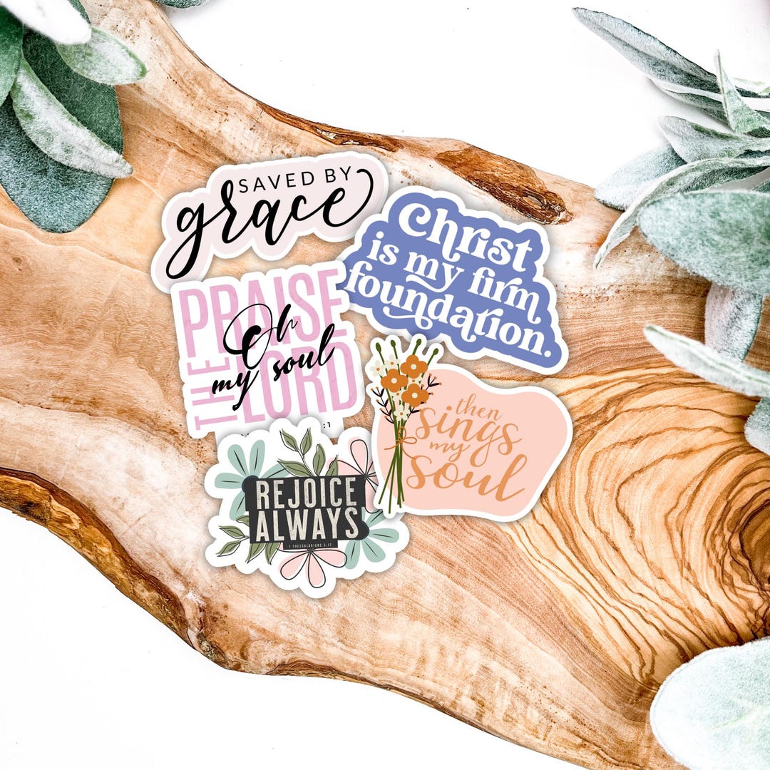 Christian Stickers Pack- Laptop Stickers- Water Resistant Vinyl Bible ...