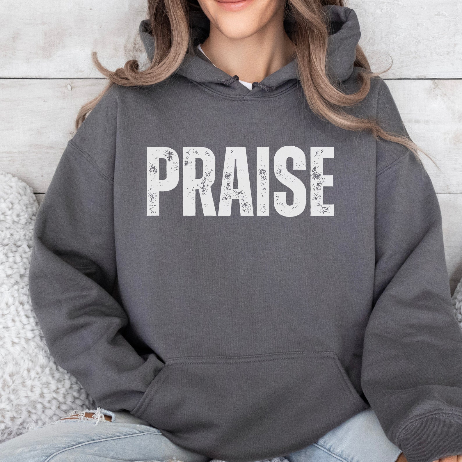 Praise the Lord Sweatshirt, Oversized Christian Crewneck With Front ...