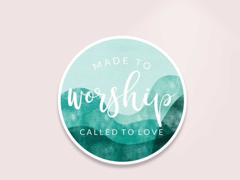 Christian Sticker Made to Worship Vinyl Sticker for Laptop or Water ...