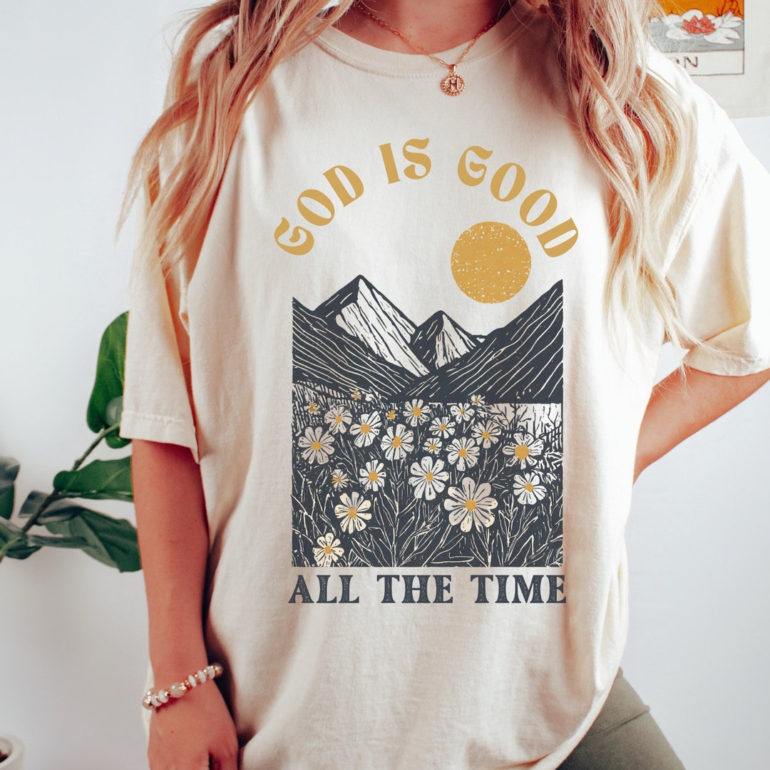 God is Good T-shirt: Retro Boho Christian Comfort Colors Tee - Etsy