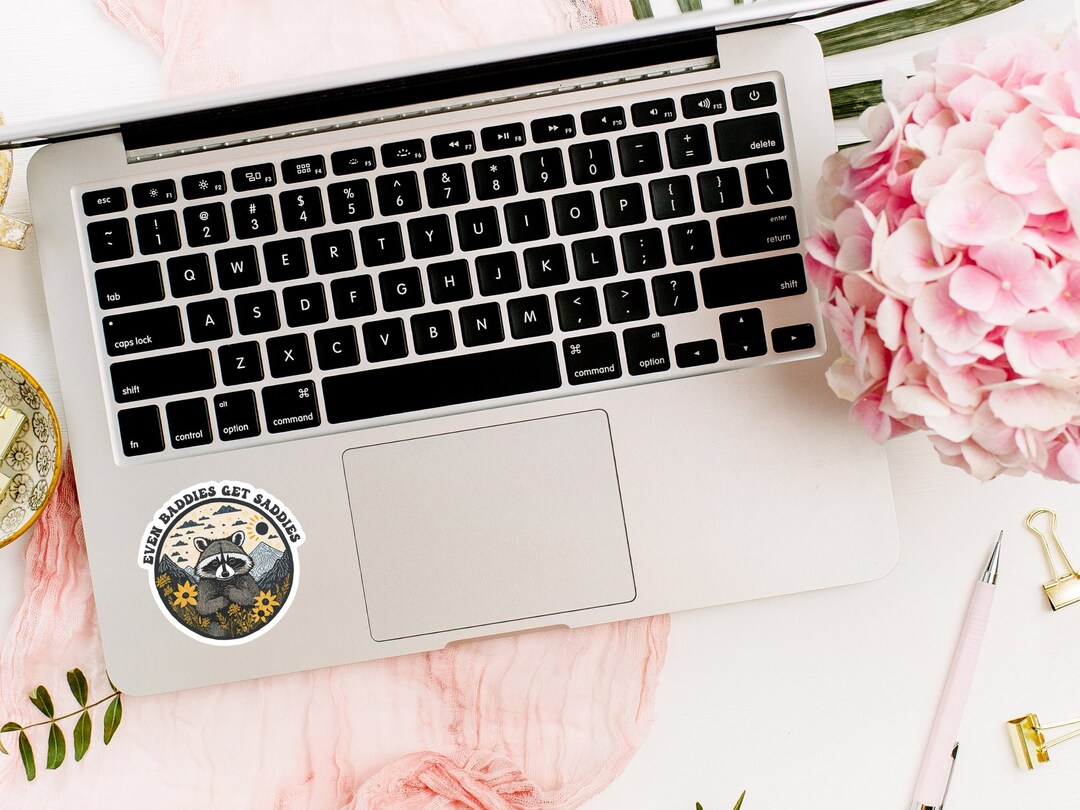 Funny Stickers | Even Baddies Get Saddies | Racoon Sticker for Water ...