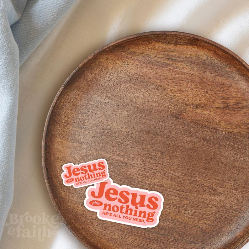 Jesus Plus Nothing Vinyl Sticker – Christian Laptop Decal - Etsy