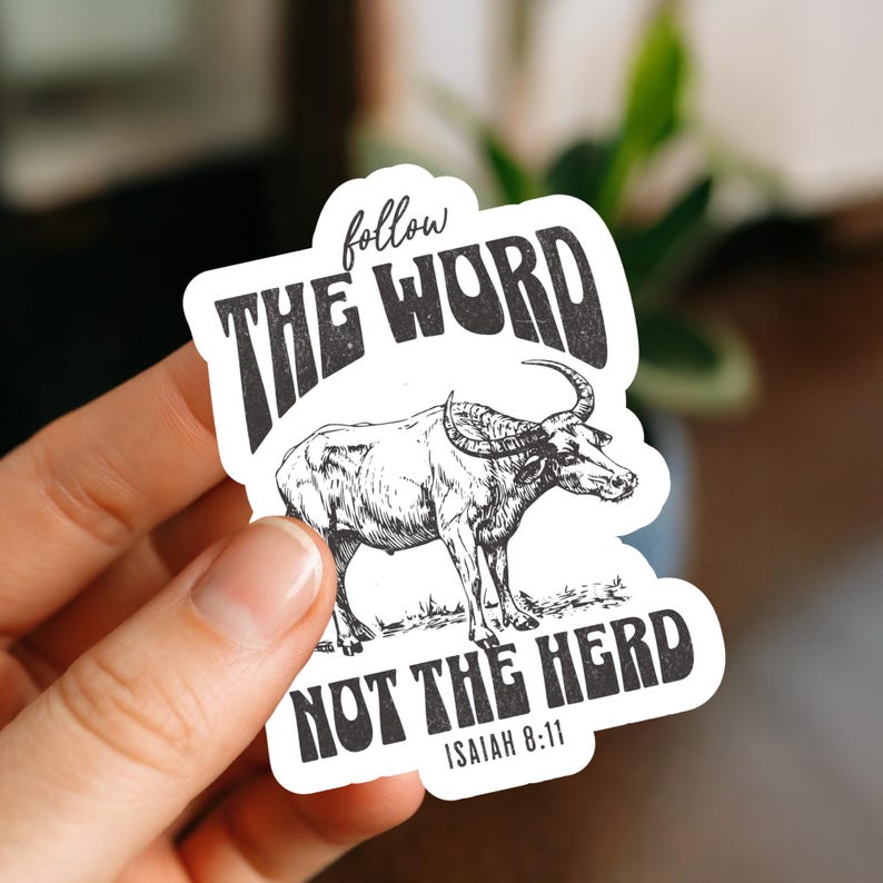 Follow the Word Not the Herd Christian Sticker Laptop Decal - Etsy