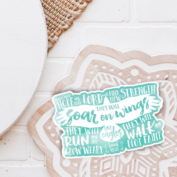 Isaiah 40 31 Sticker - Etsy