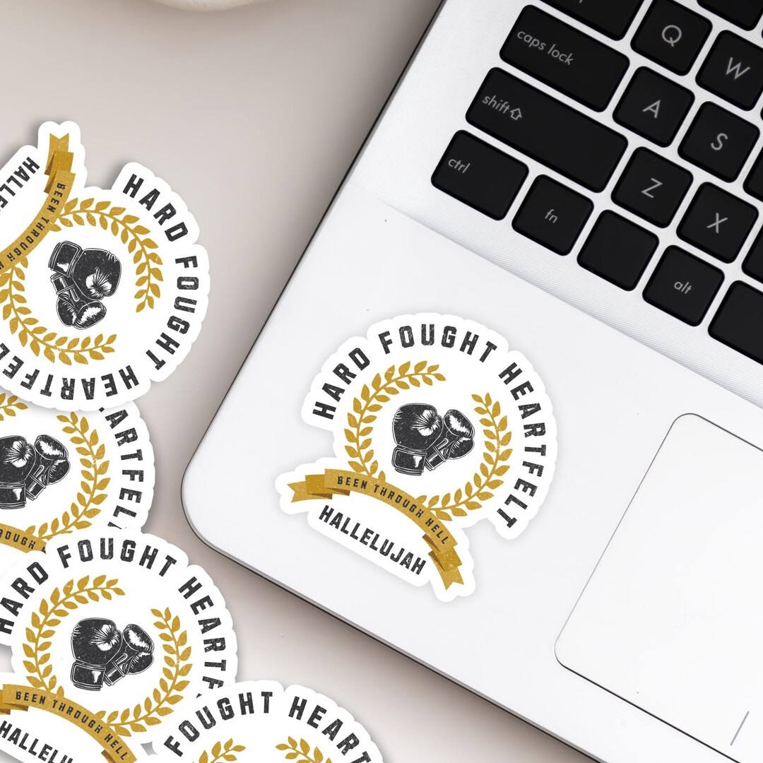 Hard Fought Hallelujah Sticker, Christian Vinyl Sticker, Religious ...