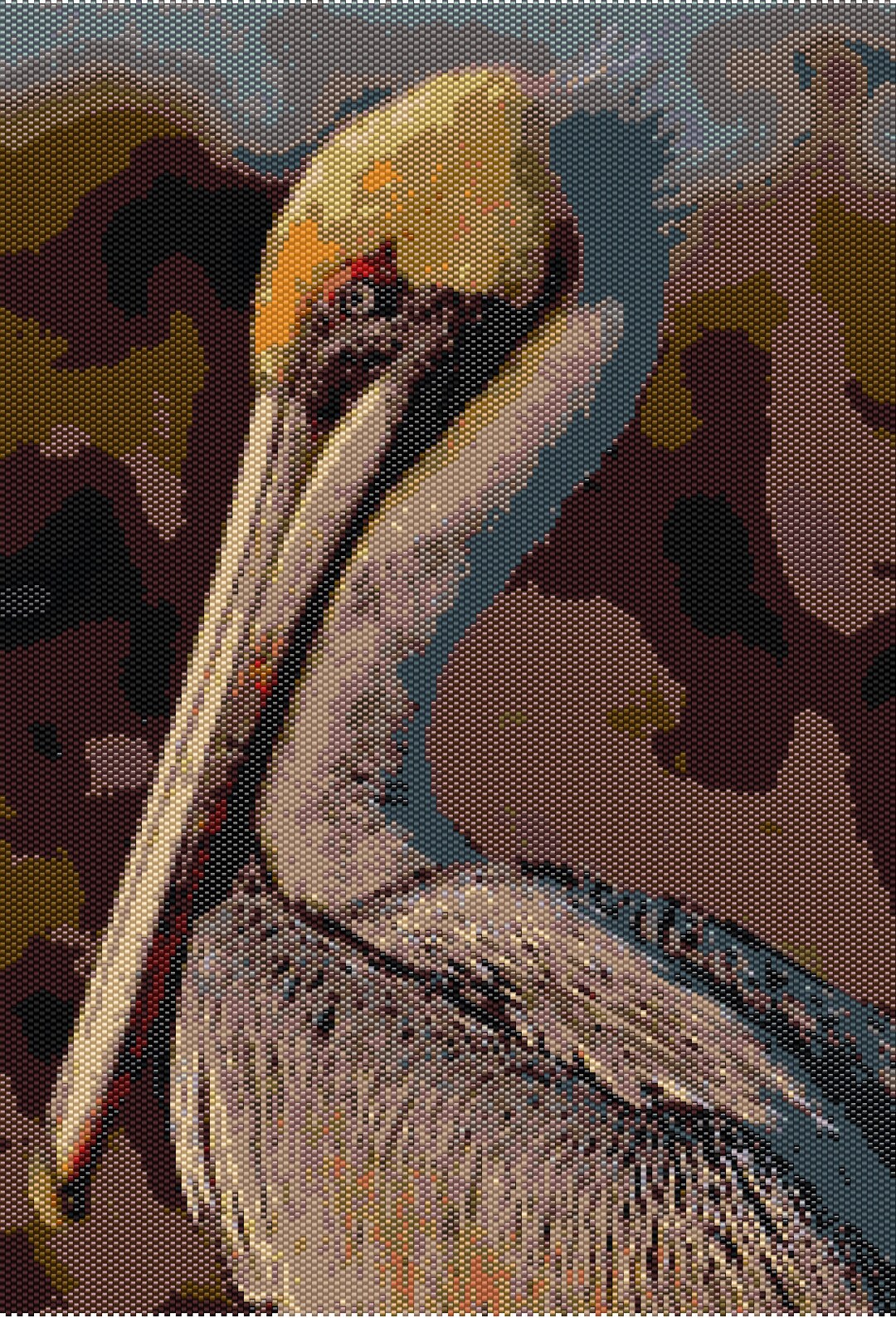 Brown Pelican Peyote Stitch Pattern Instant Download - Etsy
