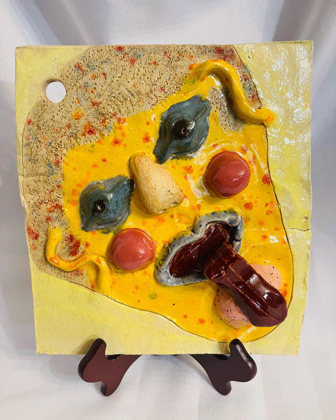 Vintage Funk Art Clay Relief Sculpture Wall Plaque - Etsy