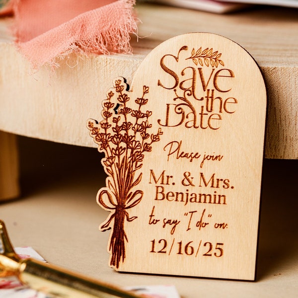 Wooden Save the Date - Etsy