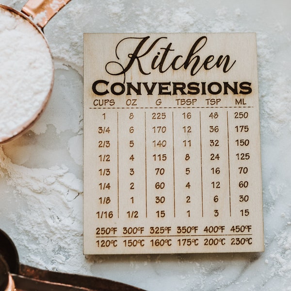 Kitchen Conversion Chart - Etsy