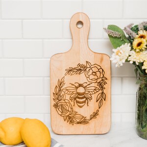 Cute Floral Honey Bee Cutting Board Gift for Bee Keeper - Etsy