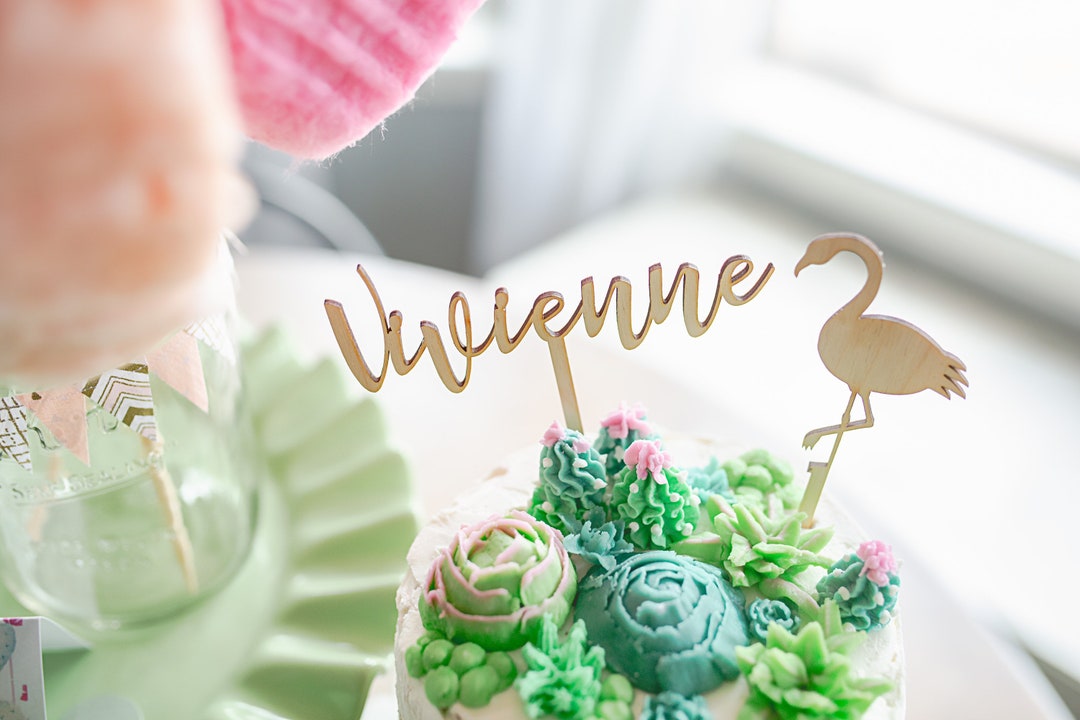 Wooden Personalized Name First Birthday Cake Topper Party Decor, Teen ...