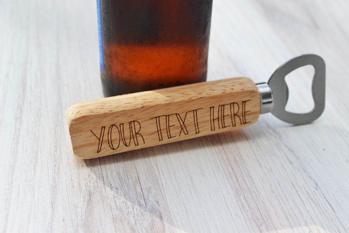Design Your Own Wooden Handled Bottle Opener Custom Engraved | Etsy