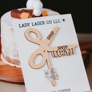 Funny Vasectomy Wooden Cake Topper, Snip Snip Hooray Cake Topper ...