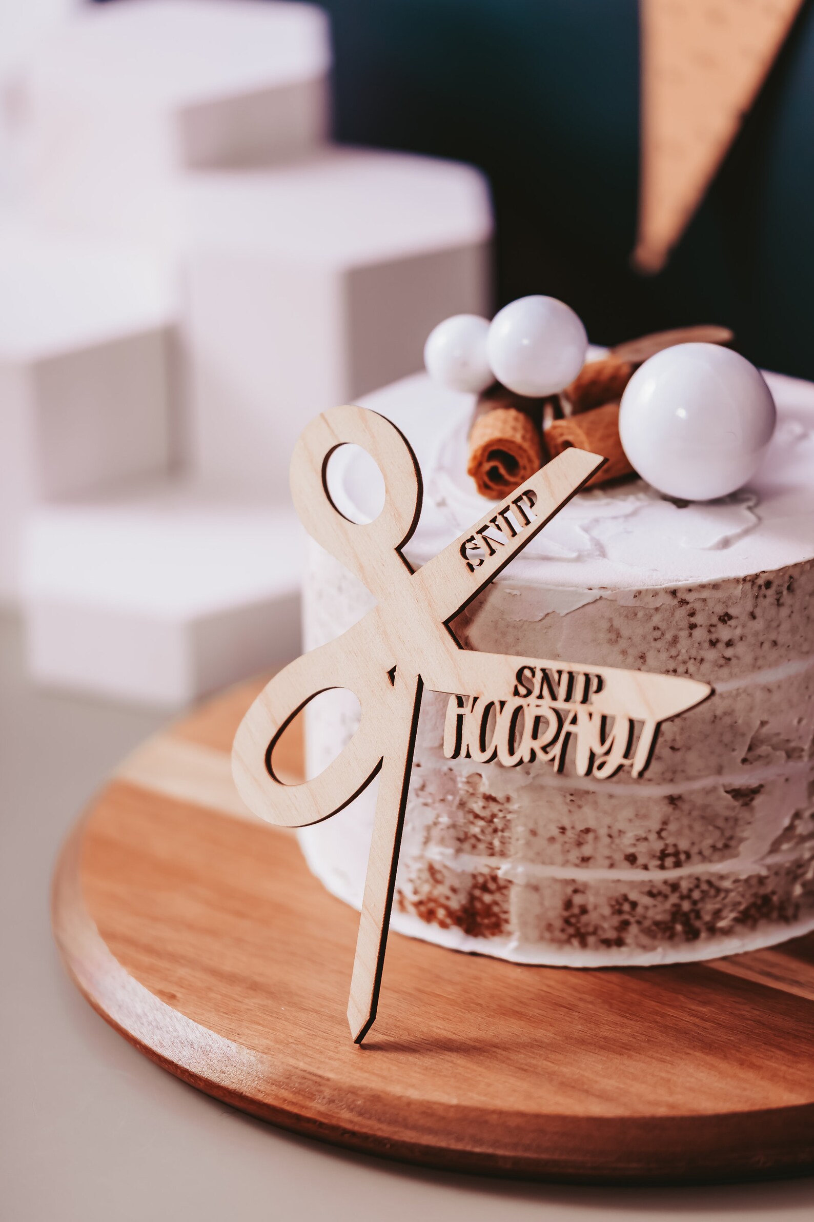 Funny Vasectomy Wooden Cake Topper, Snip Snip Hooray Cake Topper ...