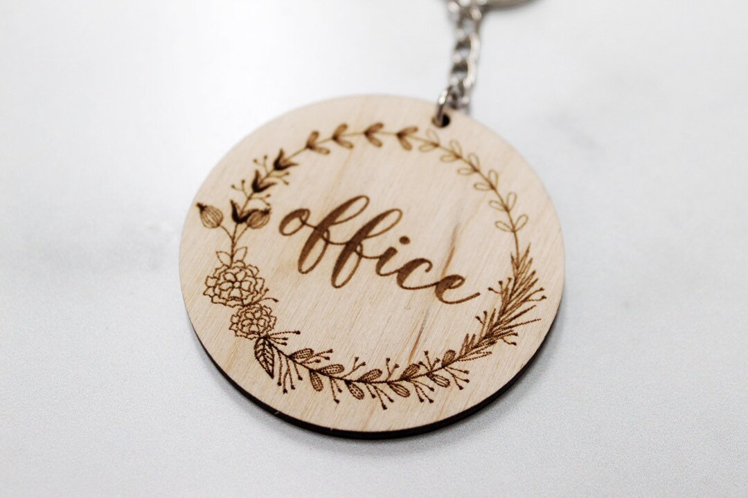 Floral Office Keychain Gift for Her Mom Boss Work Office Key - Etsy