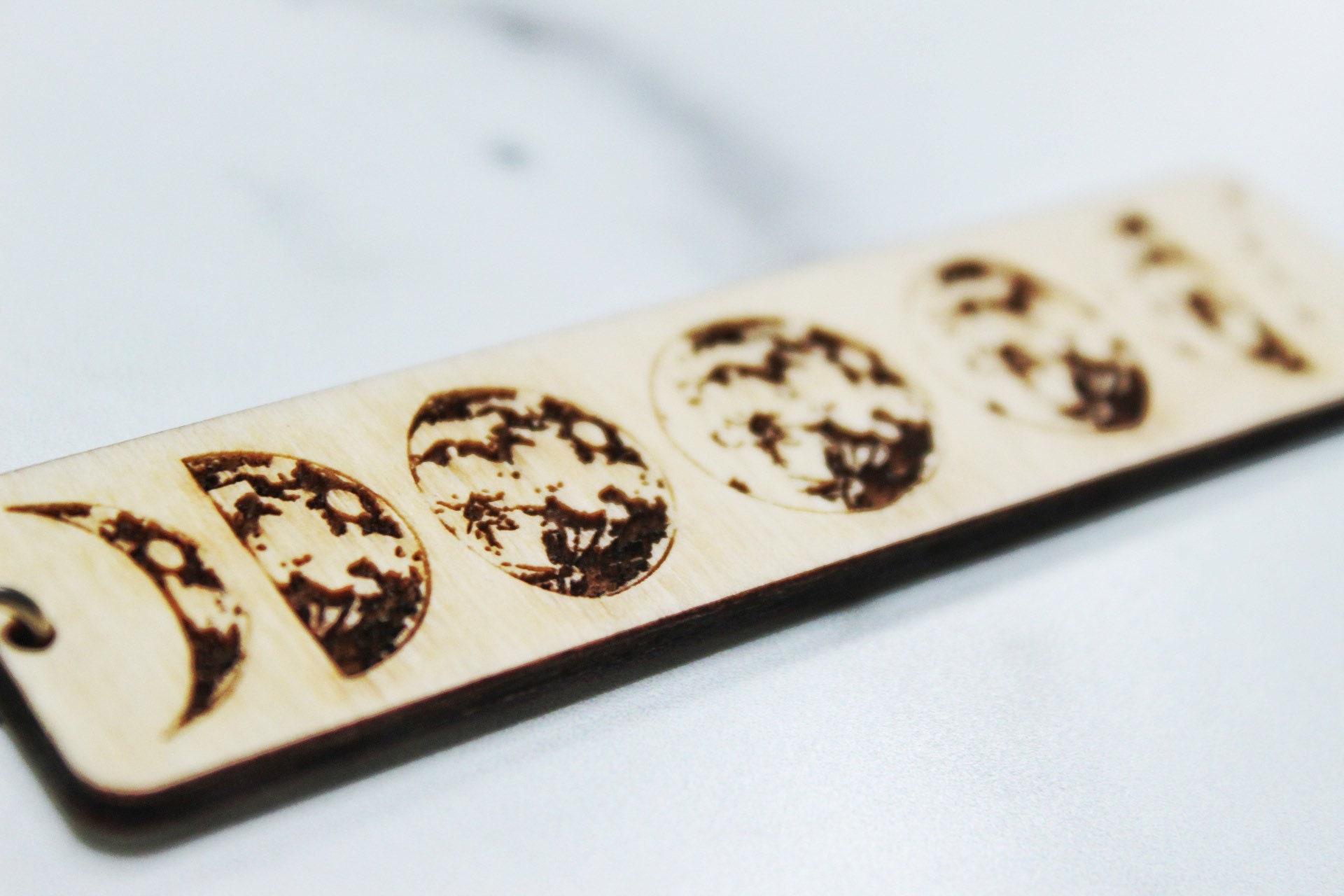 Wooden Moon Phase Lunar Keychain Gift for Her Lunar Phase - Etsy