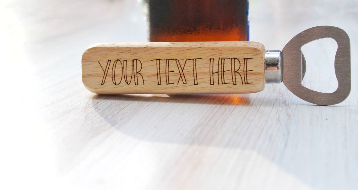 Design Your Own Wooden Handled Bottle Opener Custom Engraved | Etsy