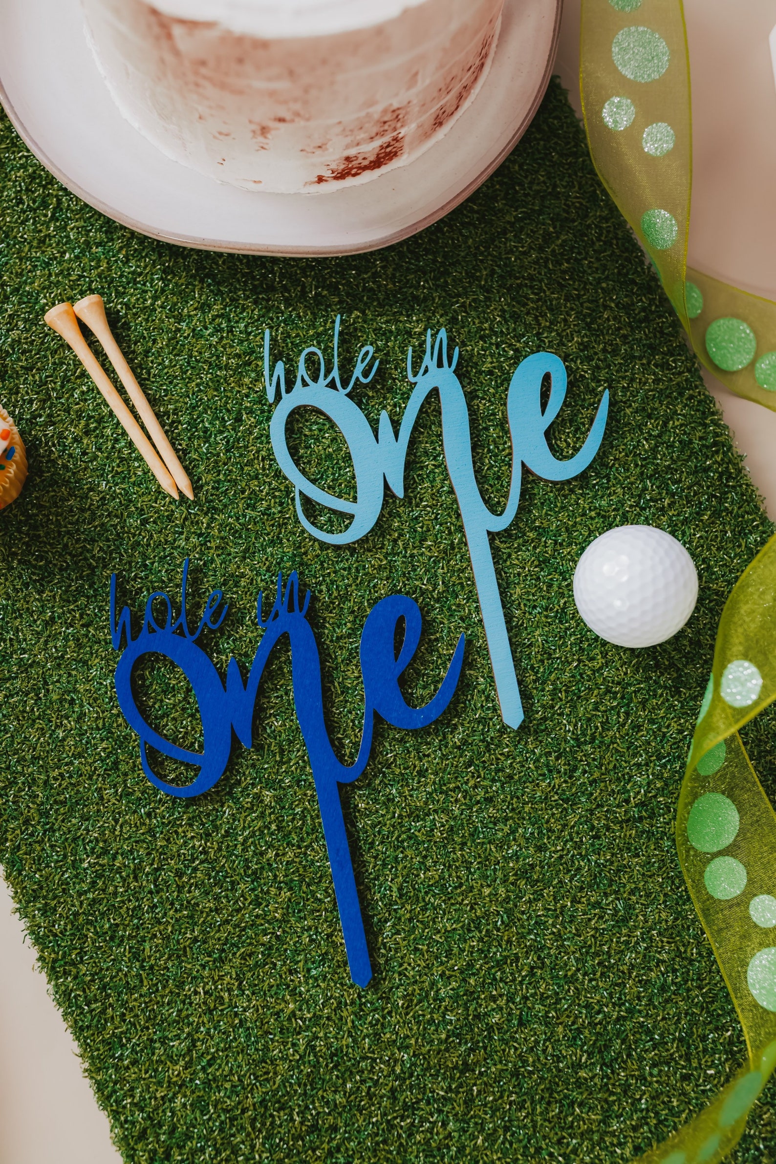 Hole in One Baby Blue Cake Topper for Boys First Golf Birthday, Hole in ...
