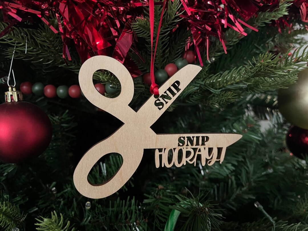 Funny Vasectomy Christmas Ornament Snip Snip Hooray Scissors Hanging ...