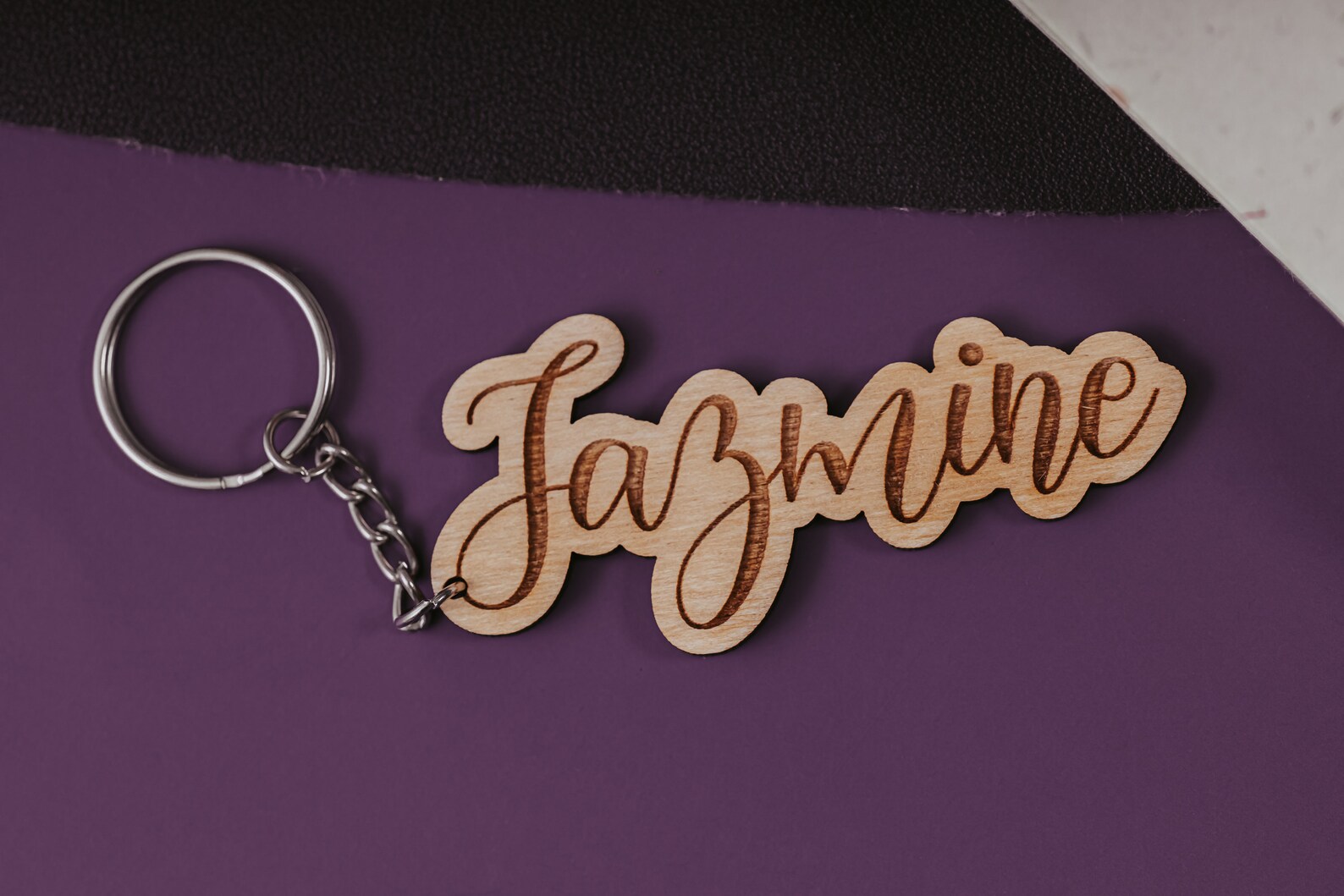 Custom Wooden Name Keychain Backpack Tag Kids Gift for Her ...