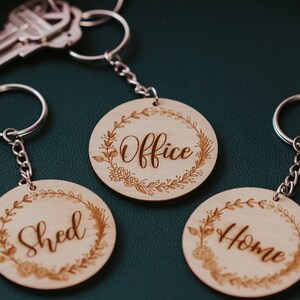 Floral Office Keychain Gift for Her, Mom Boss Work Office Key Fob ...