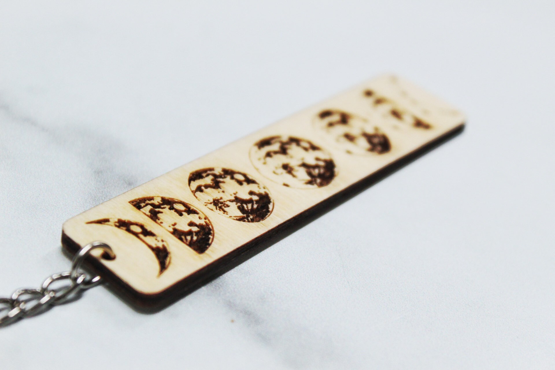 Wooden Moon Phase Lunar Keychain Gift for Her Lunar Phase | Etsy