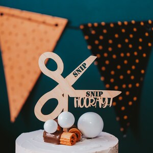 Funny Vasectomy Wooden Cake Topper, Snip Snip Hooray Cake Topper ...