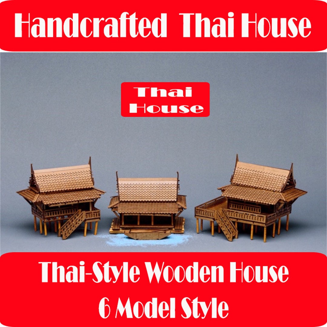 Thai Spirit House Teak Wood Handcraft Thai House Model Home Decor ...