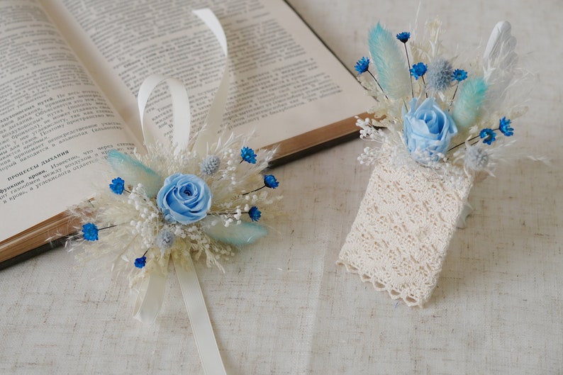 Baby Blue Pocket Boutonniere,baby Blue Wedding,baby Blue Buttonhole ...