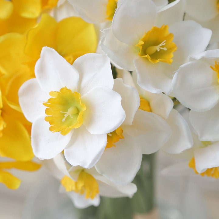 Artificial Daffodil Bouquet,artificial Daffodils,artificial Plant Stems ...