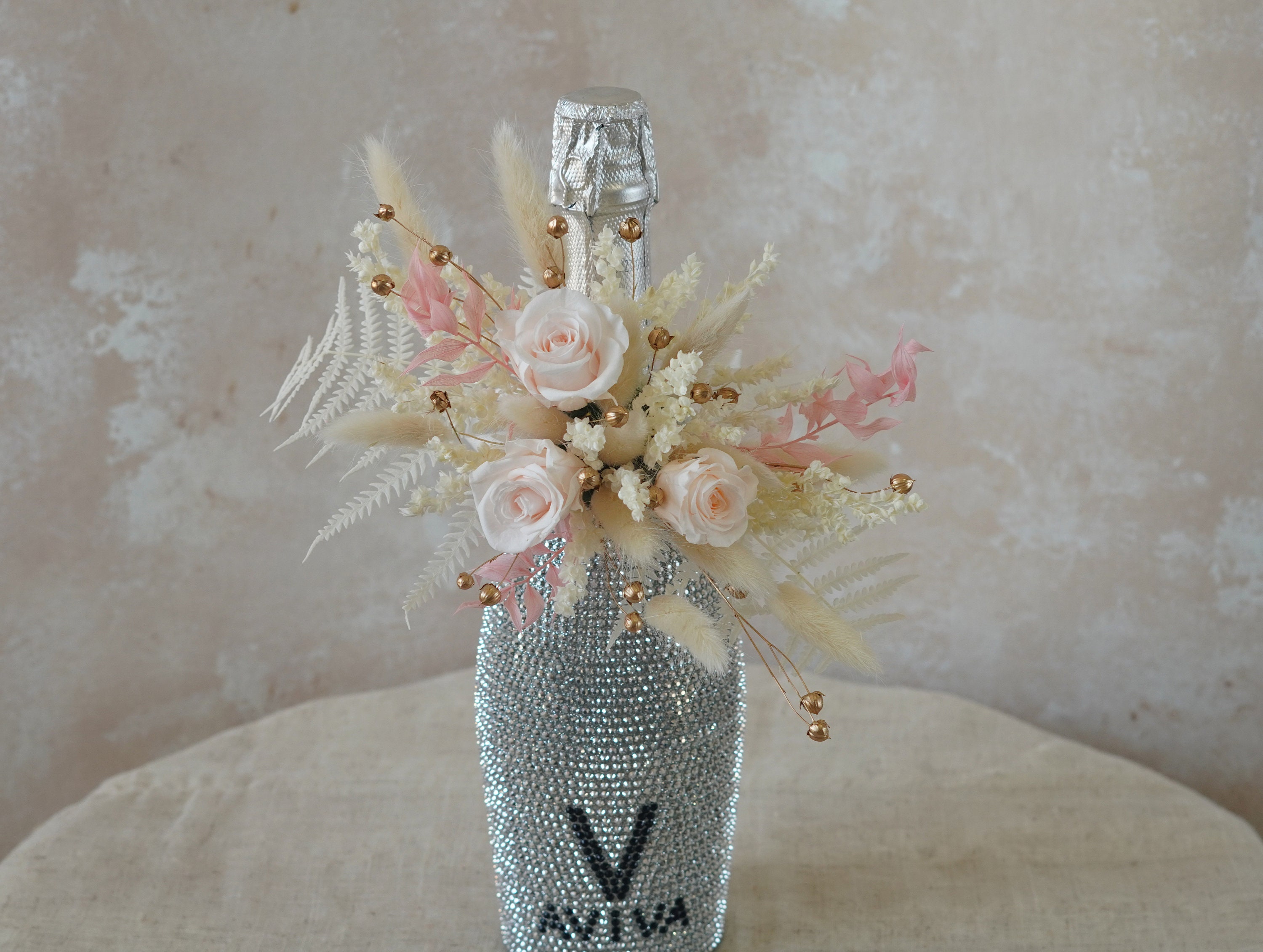 Pink Bottle Bouquet,gift for Wine Lover,wedding Gift,party Gift,wine ...