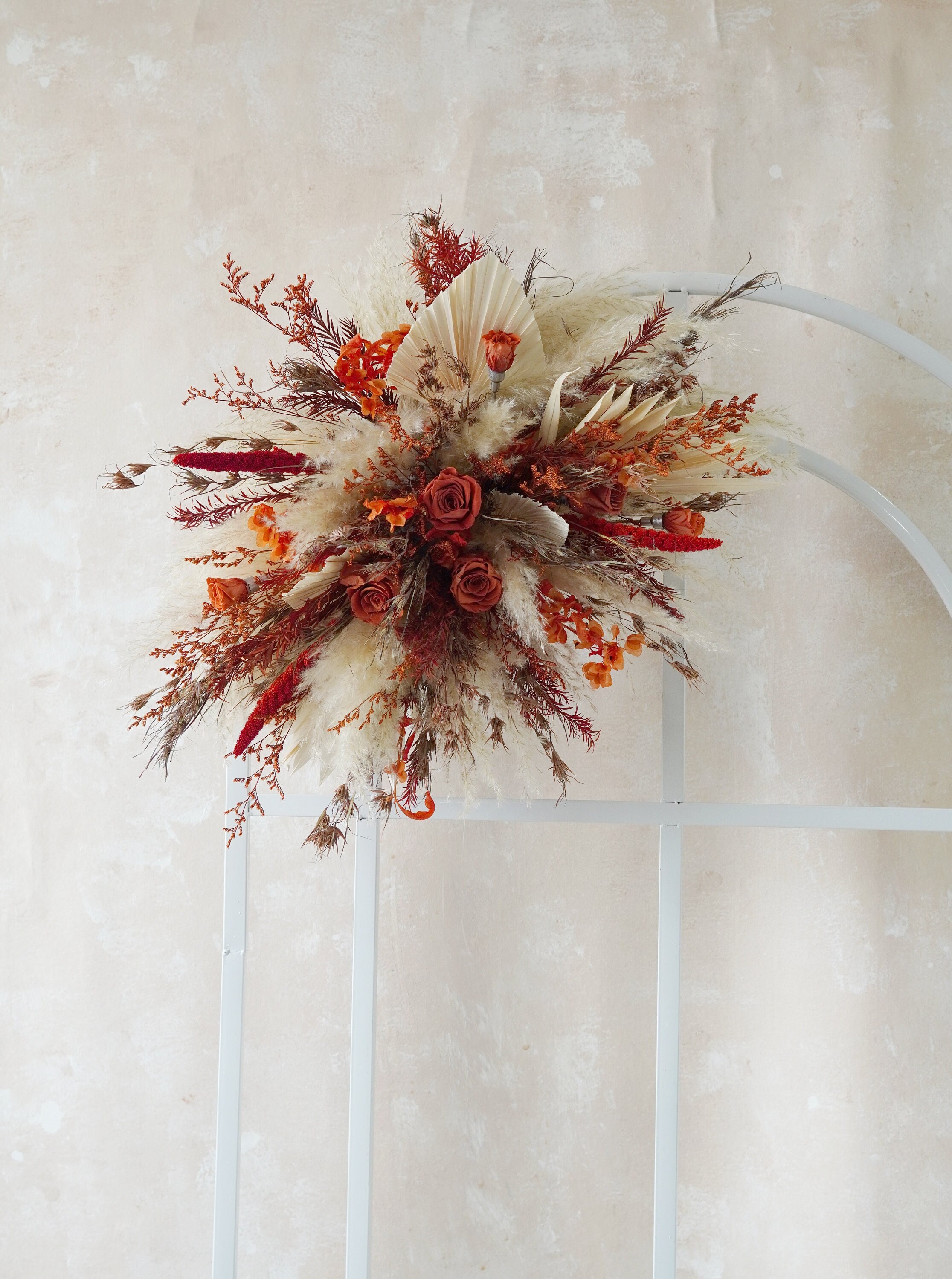 Burnt Orange Arch Flowers,terracotta Boho Wedding,rust Wedding Arch ...