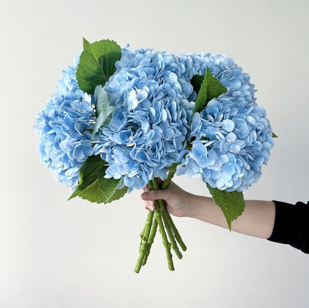 Real Touch Hydrangea Stem Hydrangea/hydrangea Flowers/silk Flowers ...