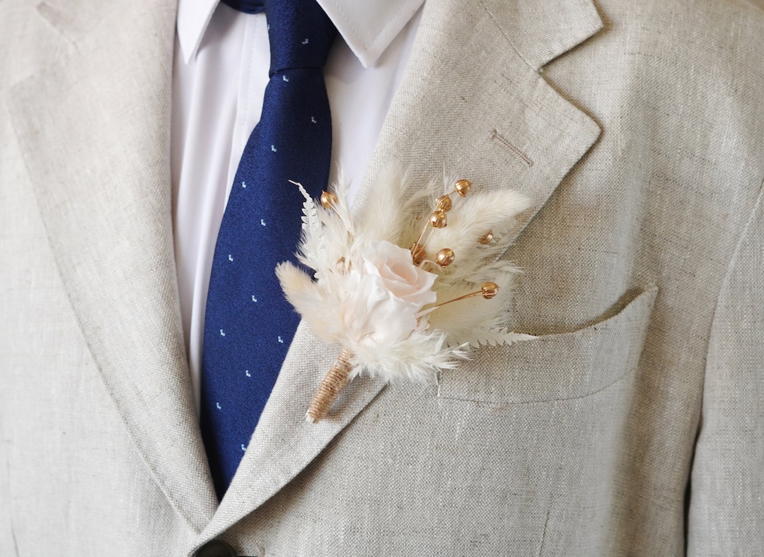 Light Pink Boutonniere,wedding Boutonniere,groom Boutonniere,groom ...