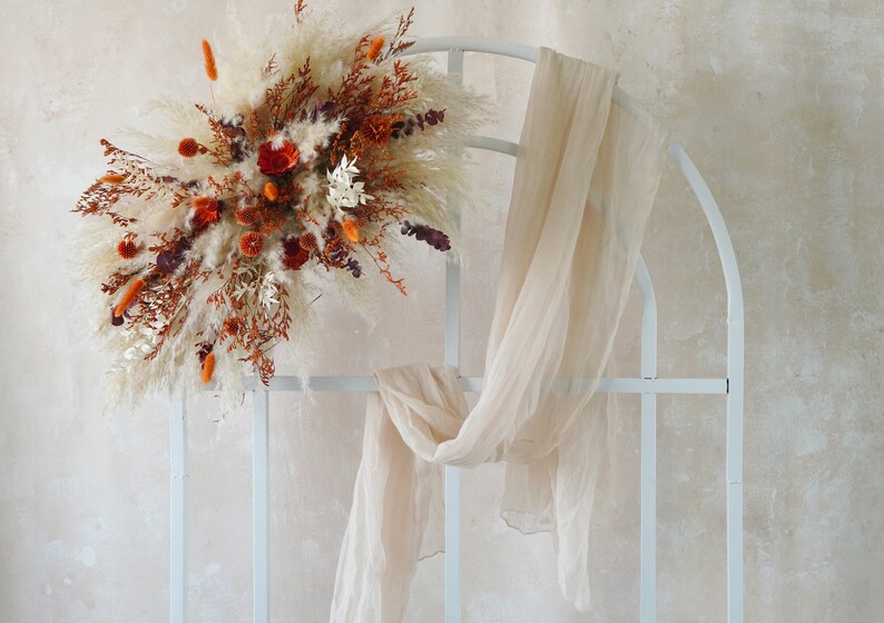 Rust Terracotta Wedding Arch,burnt Orange Flowers,fall Wedding,flower ...