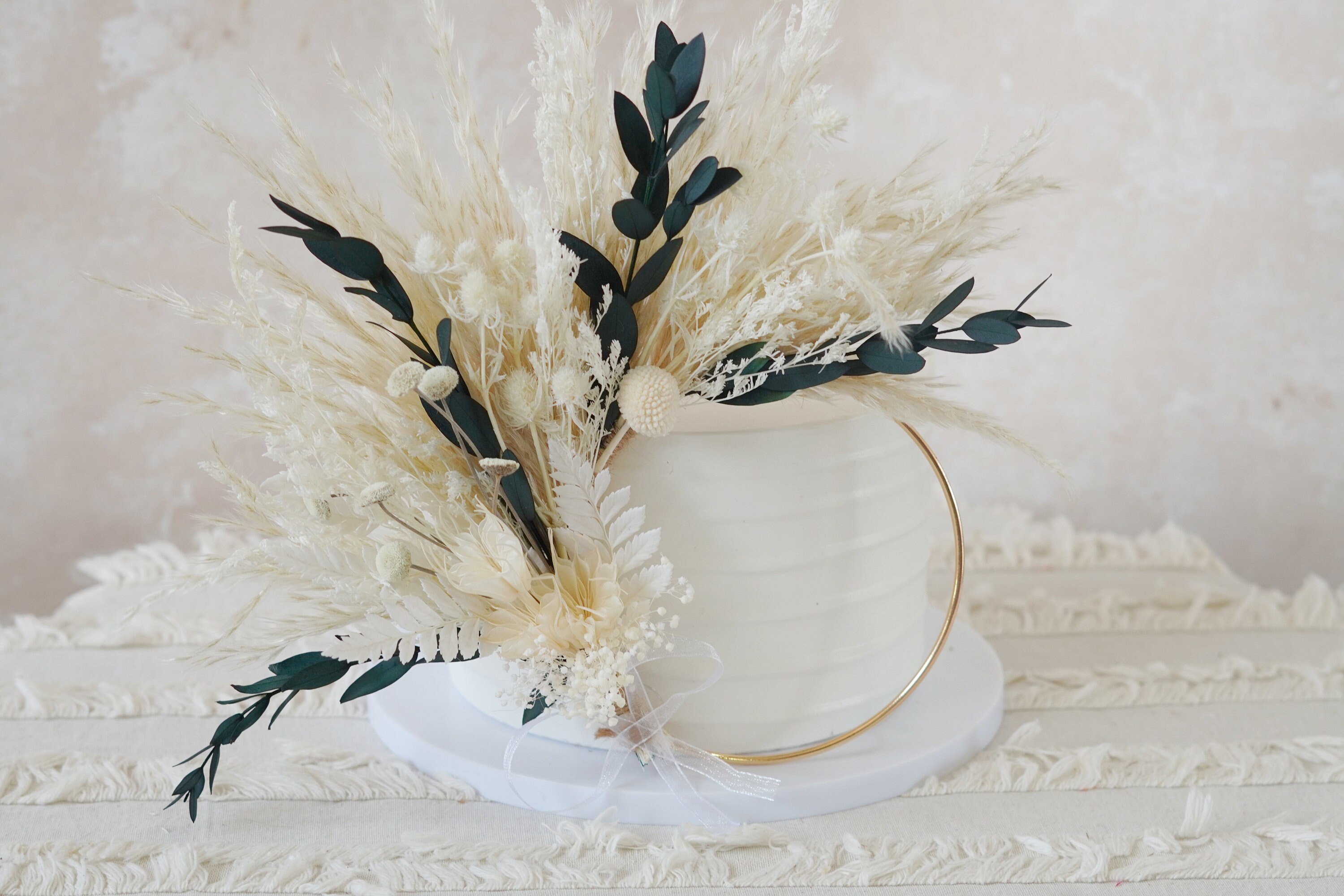 Pampas Grass Floralcake Topper Wreatheucalyptus Cake - Etsy