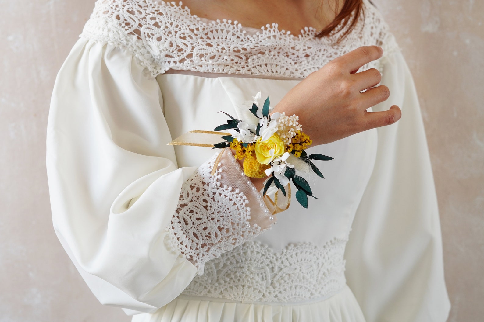 Romantic Bride,yellow Wedding Corsages,bridesmaid Bracelet,bride Wrist ...