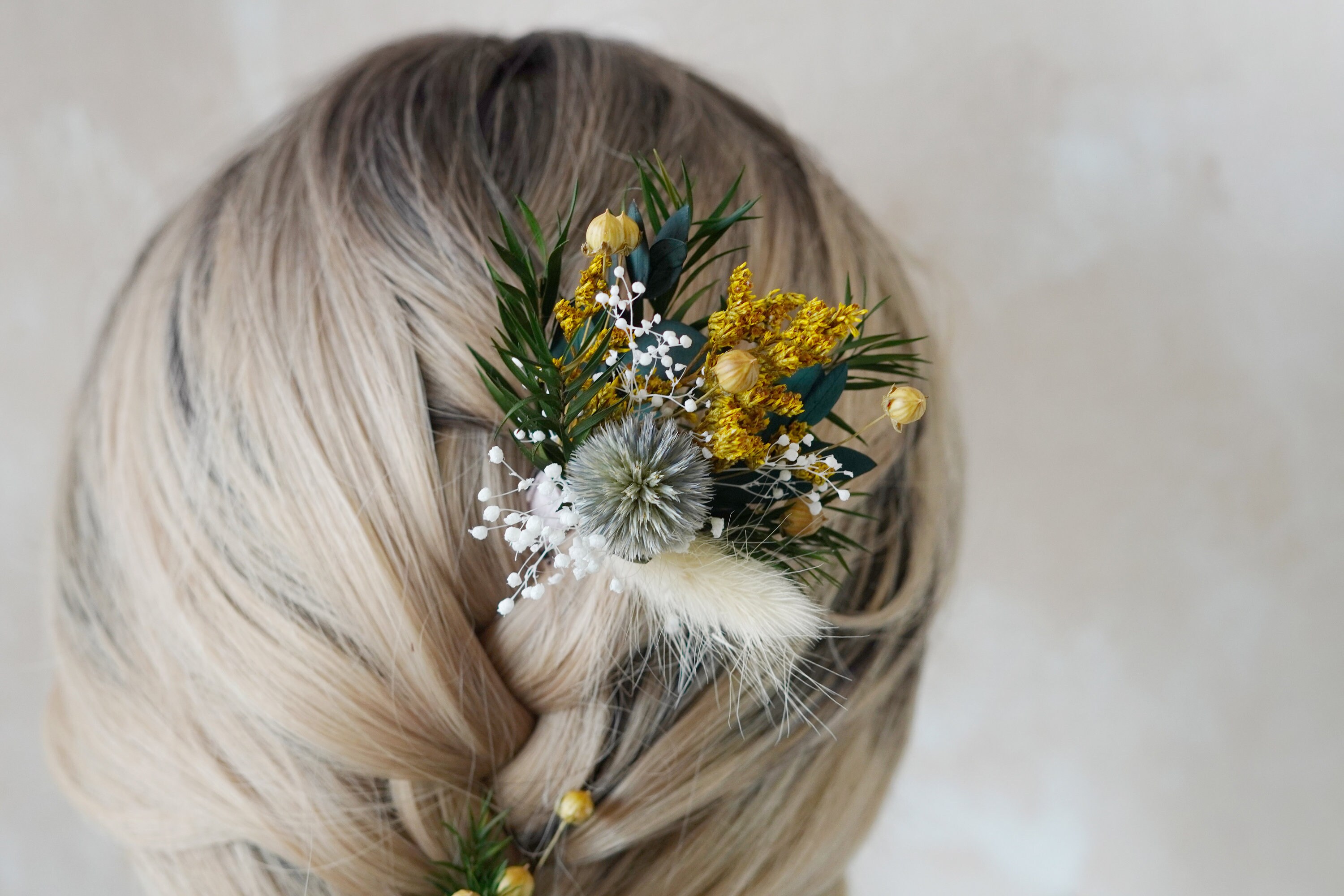 Greenery Eucalyptus Hair Pins,babys Breath Hair Pins,rustic Floral ...