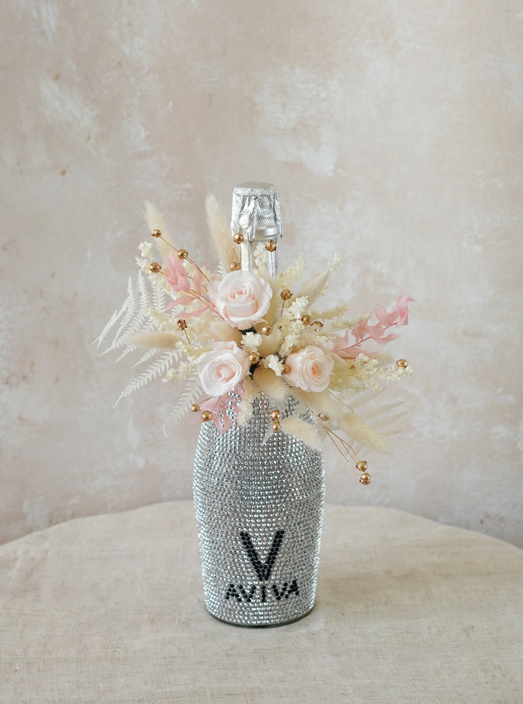 Pink Bottle Bouquet,gift for Wine Lover,wedding Gift,party Gift,wine ...