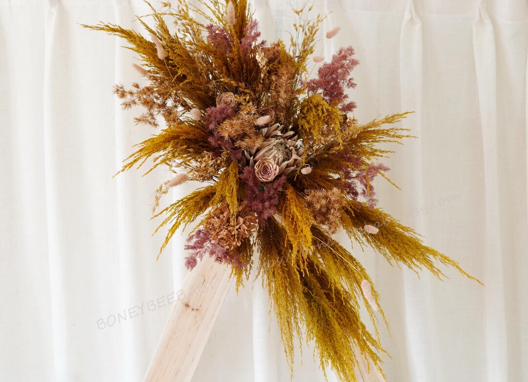 Pampas Wedding Arch Arrangement,arch Swags,boho Wedding,wedding Arch ...