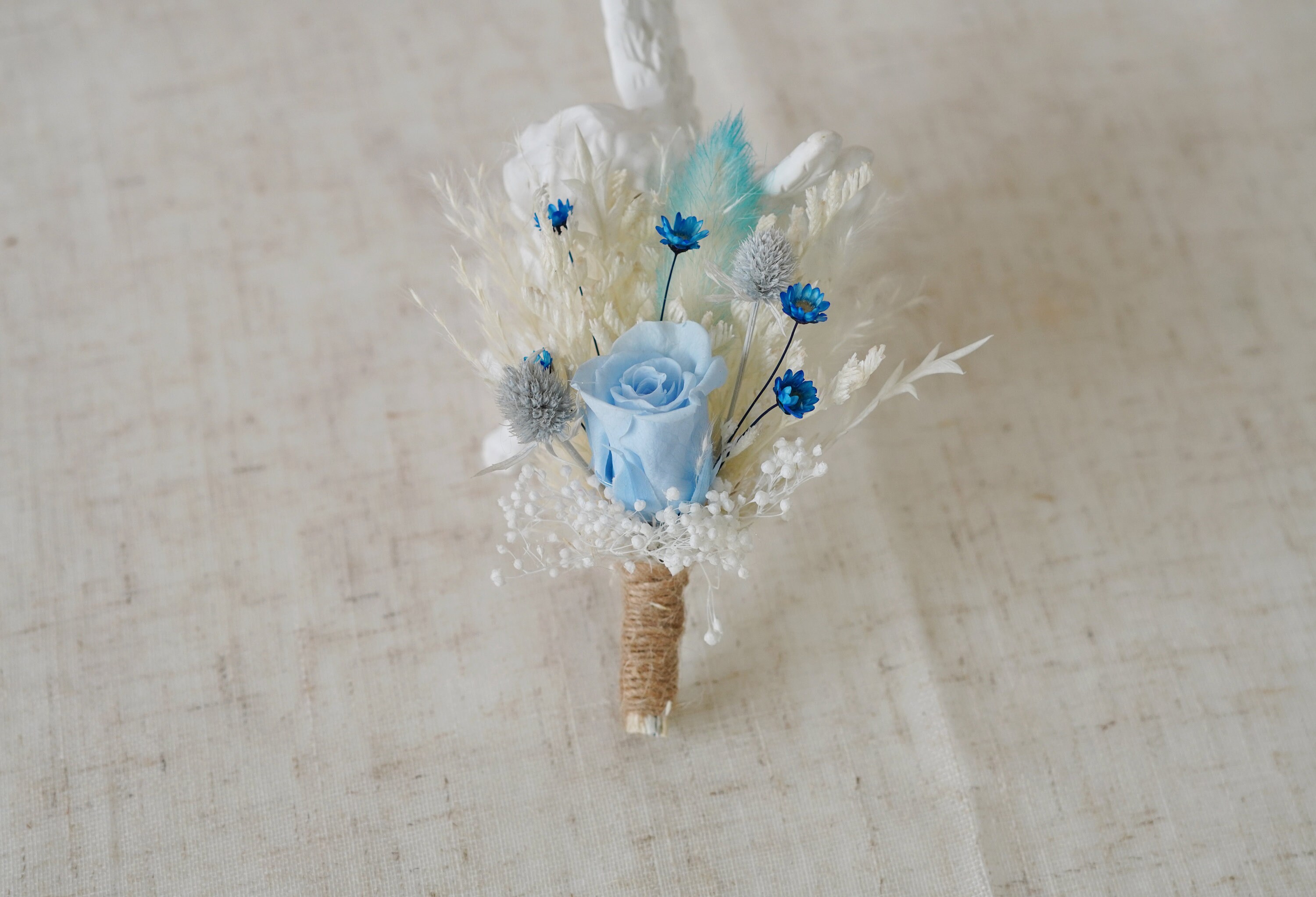Baby Blue Pocket Boutonniere,baby Blue Wedding,baby Blue Buttonhole ...