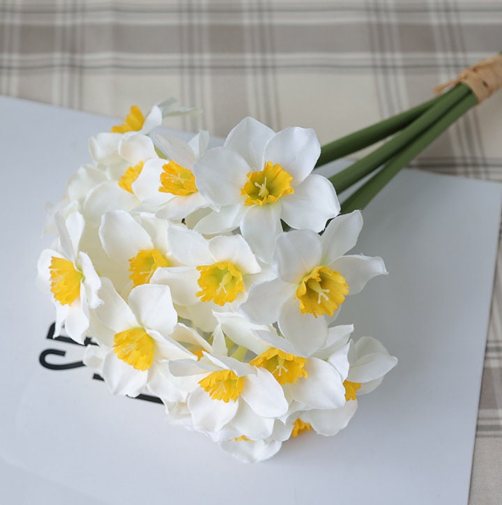 Artificial Daffodil Bouquet,artificial Daffodils,artificial Plant Stems ...