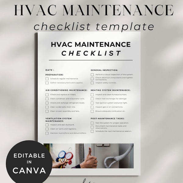 Hvac Inspection Form - Etsy
